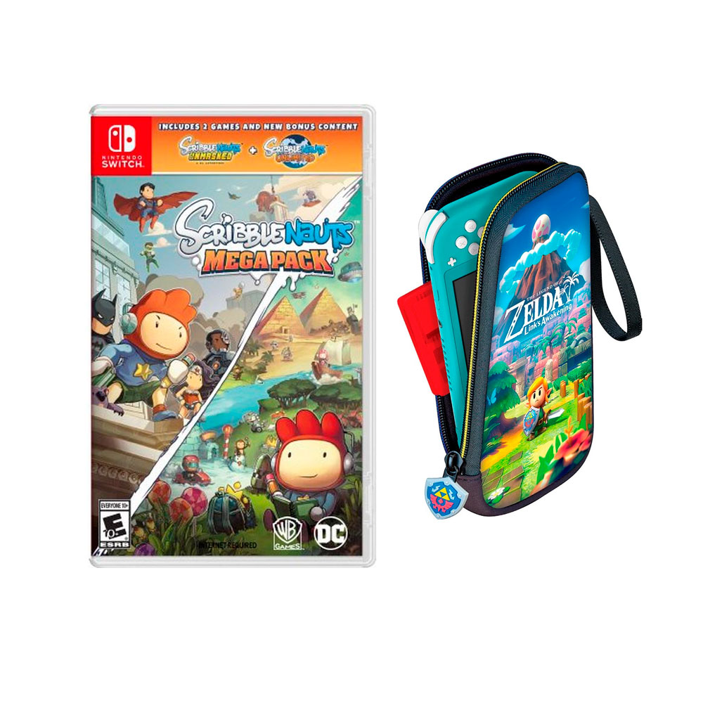 SCRIBBLENAUTS MEGA PACK NSW + SOFT ZELDA SWITCH LITE CASE - XtremePlay ...